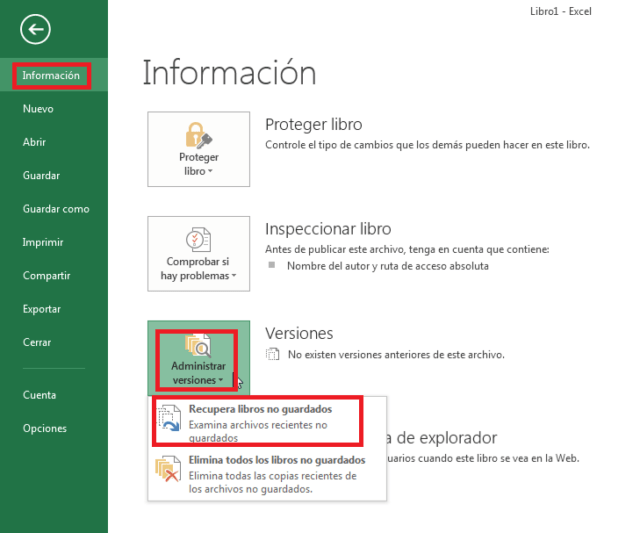 Cómo recuperar un archivo de excel - Siempre Excel Cómo recuperar un archivo de excel - Siempre Excel