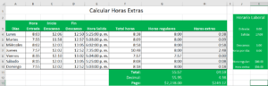 Calcular horas extras en Excel - Siempre Excel