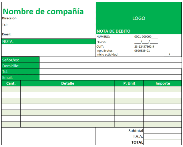 Nota de Venta: Formato en Excel - Siempre Excel