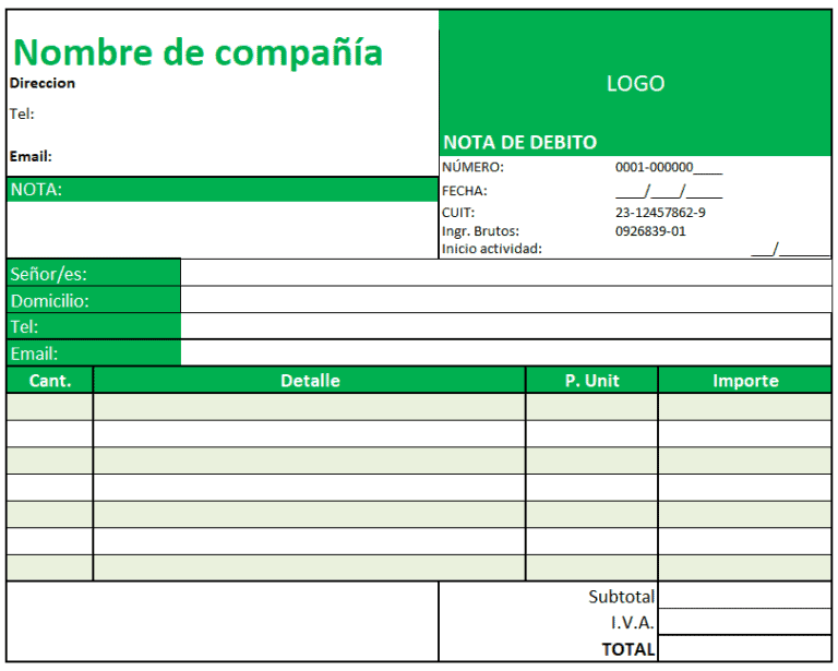 Nota de Venta: Formato en Excel - Siempre Excel