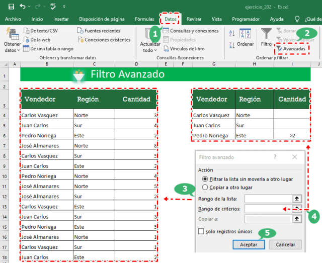 Filtros avanzados en Excel: Guía Completa - Siempre Excel